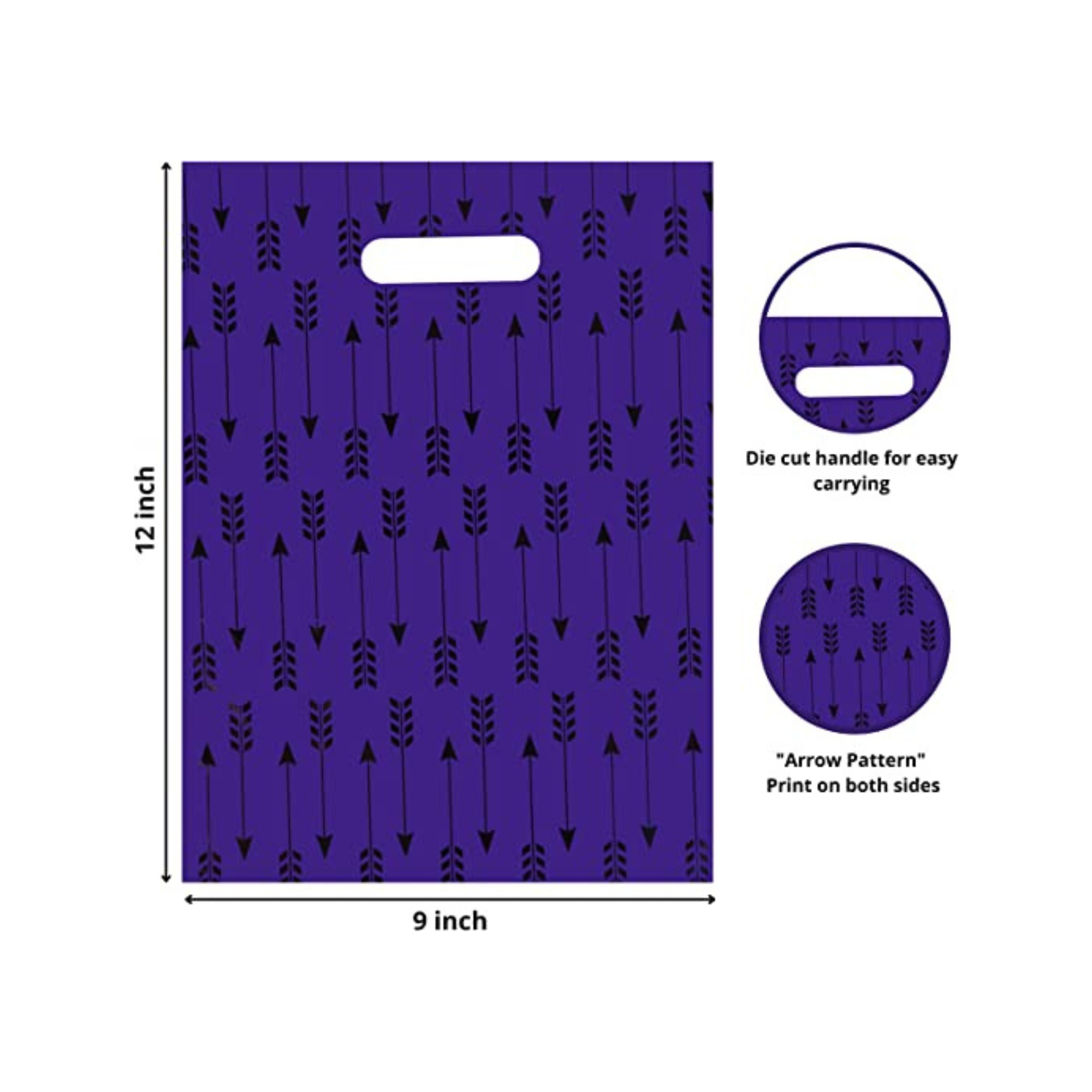 9 x 12 - 100 Pieces Printed Design Merchandise Bags – Infinite Pack